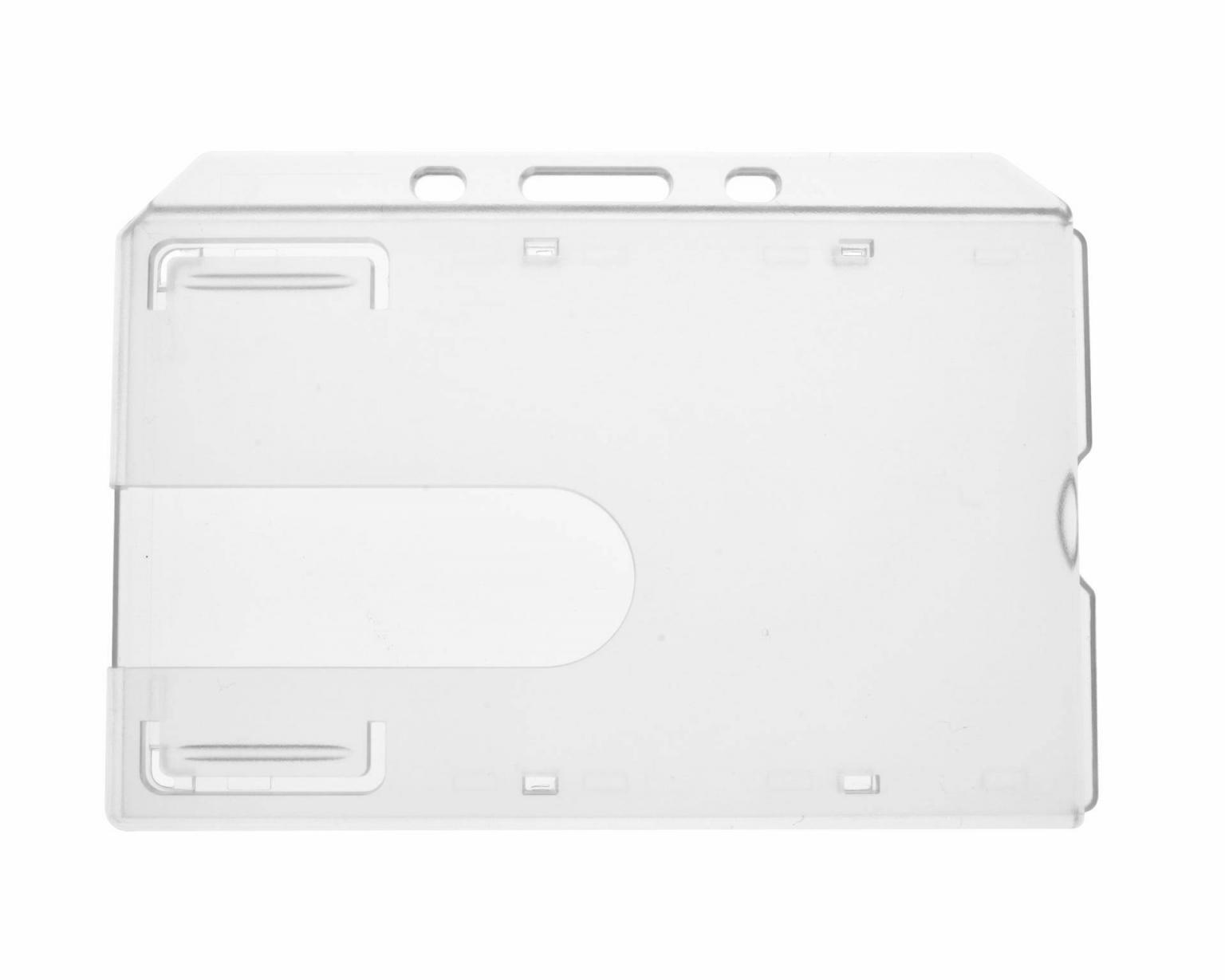 Clear Enclosed ID Card Holder - Landscape (Pack of 100) - ALG ID Cards