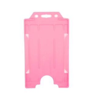 Antimicrobial Pink Single-Sided Portrait ID Card Holders (100 Pack ...