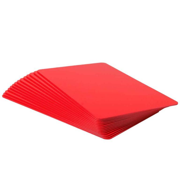 Red Coloured Plastic Cards (Pack of 100) - ALG ID Cards