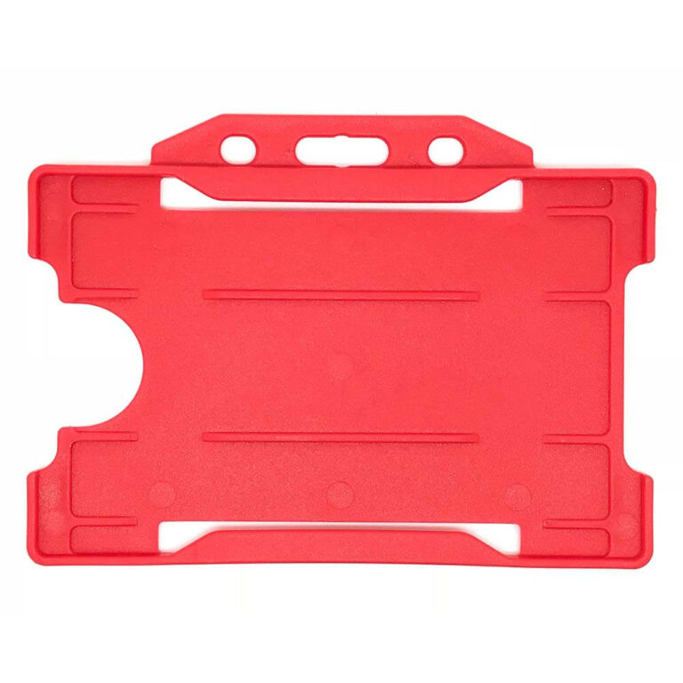 Antimicrobial Red Single-Sided ID Card Holders (100 Pack) - ALG ID Cards