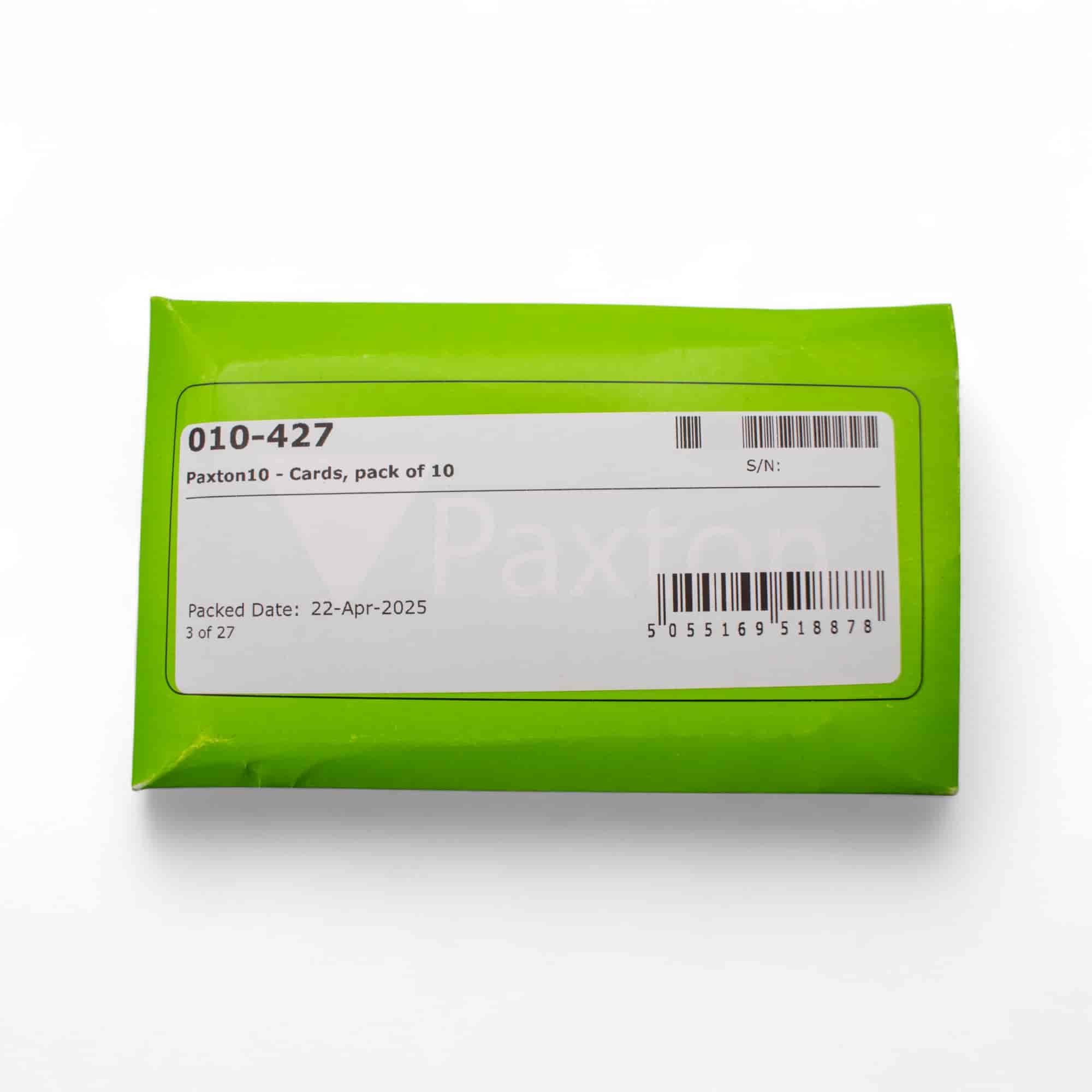 Paxton 010-427 Paxton10 Cards - ALG ID Cards